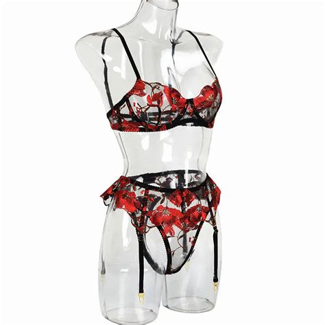 Lingerie Lace Erotic Bra Kit Quick Dry And Embroidered