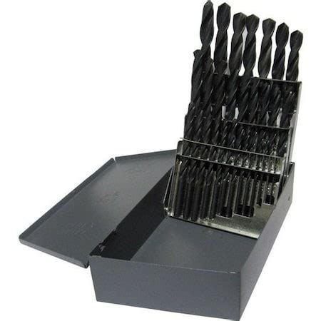 Drill America 25 Piece Hss Black Oxide Jobber Length Drill Bit Set