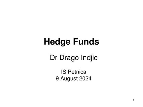 Pdf Introduction To Hedge Funds For Undergraduates