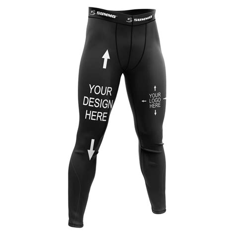 Custom Black Compression Pants Summo Sports