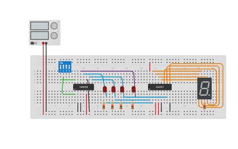 Circuit Design 7493 Mod 2 And Mod 8 Binary Counter Tinkercad