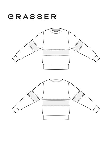 Свитшот выкройка №1081 купить онлайн на сайте Grasser каталог выкроек с ценами