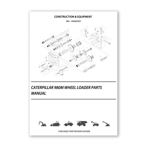 Caterpillar 980m Wheel Loader Parts Manual