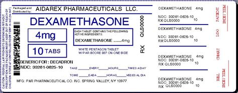 Dexamethasone 4mg Tab For Par