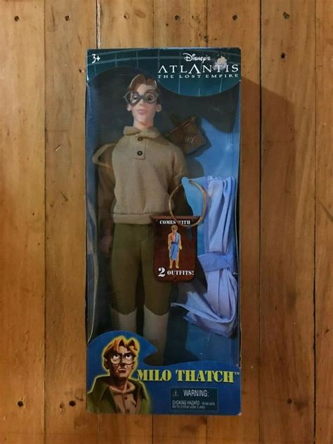 Disneys Atlantis Milo Thatch Doll Action Figure Nib Nrfb Mattel 2000