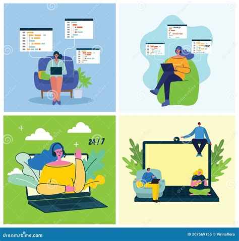 Programming And Coding Website Development Web Designflat Design Modern Vector Illustration