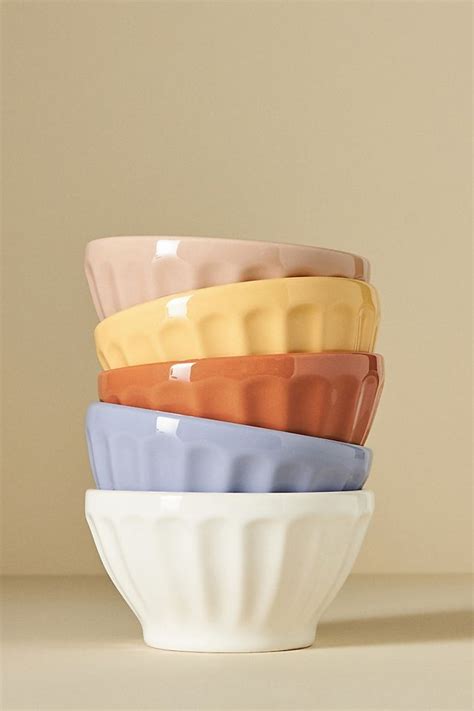 Shiny Latte Cereal Bowls Set Of 4 Cereal Bowls Anthropologie Bowl
