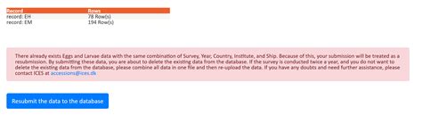 Update Resubmission Message · Issue 25 · Ices Tools Deveggsandlarvae