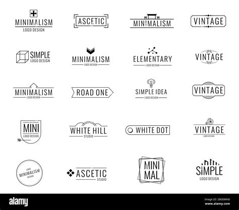 Moderne Minimale Business Vektor Logos Markenemblem Im Minimalistischen Design Stil Minimal