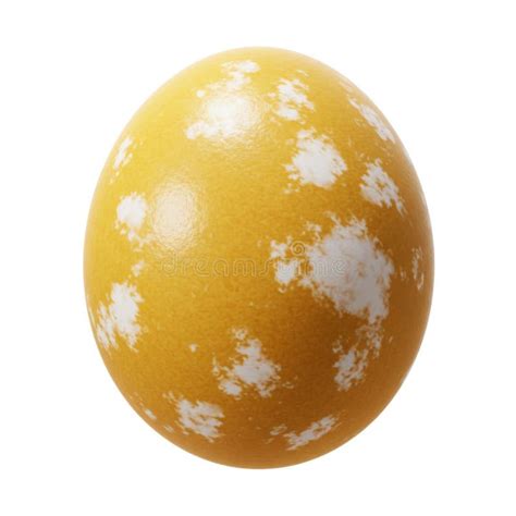 Yellow Speckled Easter Egg On White Background Stock Illustration Illustration Of Speckled
