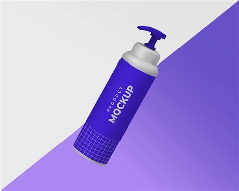 Premium Psd Cosmetic Pump Bottle Mockup Design