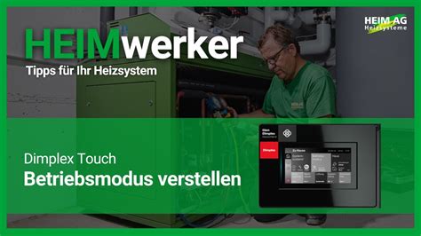 Dimplex Touch Betriebsmodus Verstellen Youtube