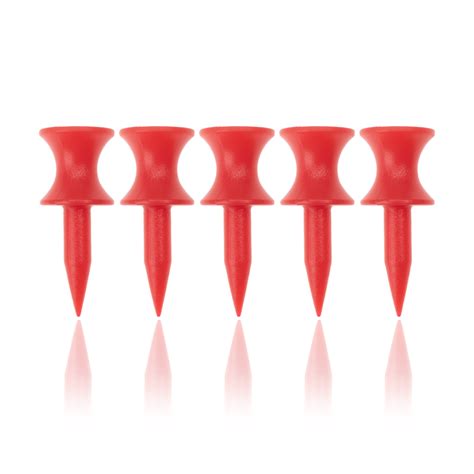 Ecaddie Red Plastic Castle Tees 32mm 100 Pack Ecaddie