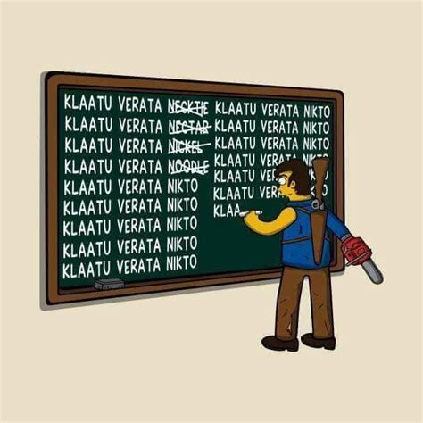 Klaatu Verata Nikto Horrorfilme Lustig Armee Der Finsternis Horrorfilme