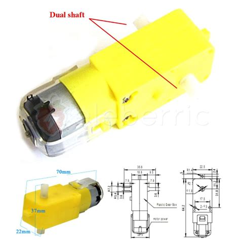 Gear Motor Tt Yellow For Arduino Robotic Car Eleberric