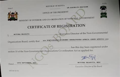 Ngo Certificate My Site