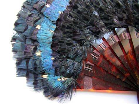 Edwardian Faux Tortoiseshell Peacock Feather Fan Madaboutfans