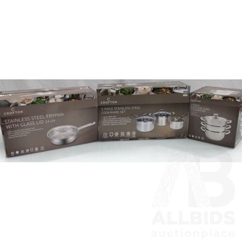Crofton Stainless Steel Cookware Lot 1391928 Allbids