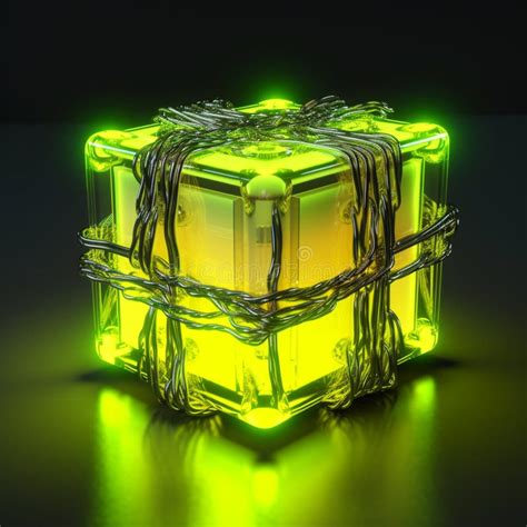 Photo Cube Or Box Consists Matrix Of Digitsfuturistic Modern Illustration Innovative