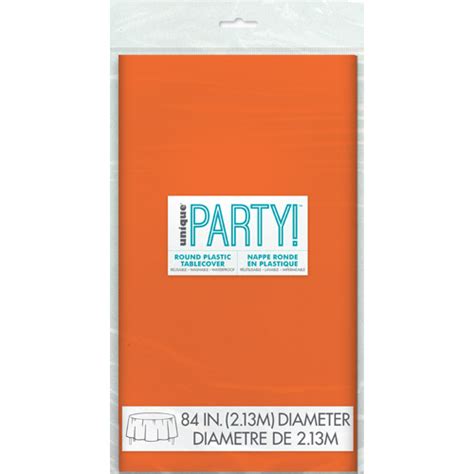 Tablecover Orange Round Plastic Trademargin