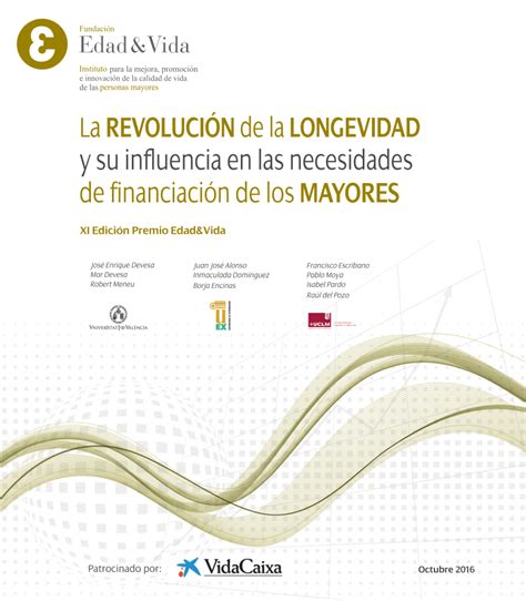 Pdf La RevoluciÓn De La Longevidad Y Su Influencia En Las Necesidades