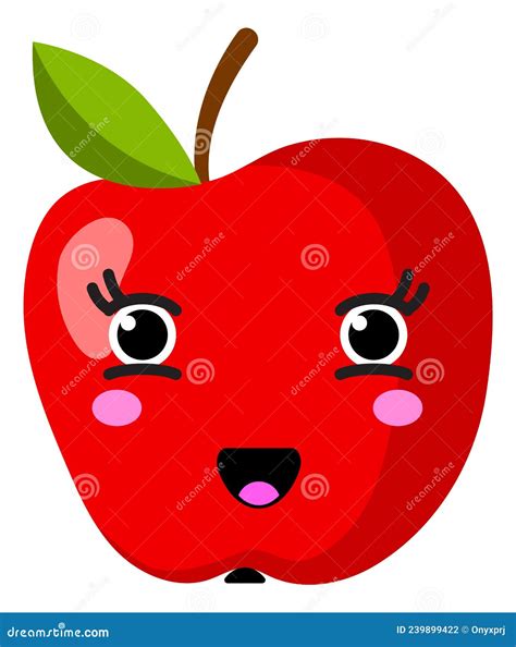 Apple Cute Logo Apple Icon Vector Beautiful Apple Vector Logo Sticker Of A Cartoon Apple