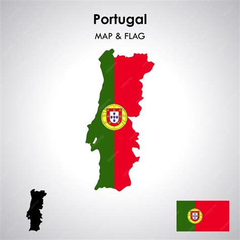 Premium Vector Portugal Flag And Map Design Map Flag Vector File