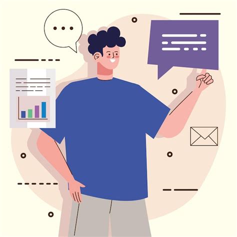 Premium Vector Businessman With Statistics Document