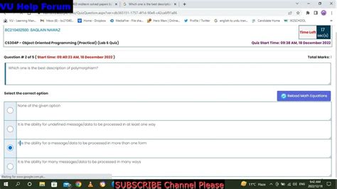 Cs304practical Quiz No 5 Fall 2022object Oriented Programming Practicalcs304p Quiz No5