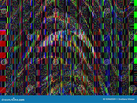glitch psychedelic background old tv screen error digital pixel noise