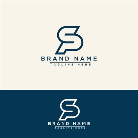 Sp 로고 디자인 템플릿 벡터 그래픽 브랜딩 요소입니다 프리미엄 벡터
