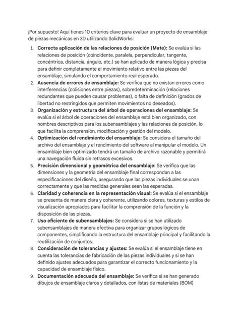 Elabora 10 Criterios Para Evaluar Un Proyecto De Pdf Geometría