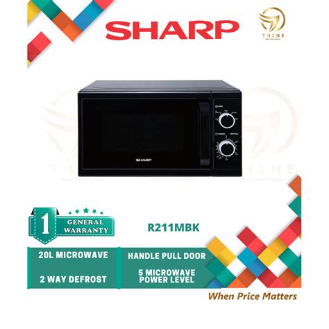 Sharp Basic Microwave Oven 20l R211mbk Shopee Malaysia