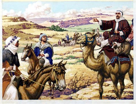 Biblical Camel Scene Art By Patrick Nicolle