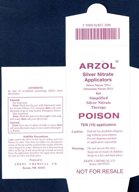 Dailymed Silver Nitrate Applicators Stick