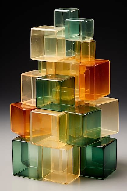 Premium Photo Layers Of Translucent Overlapping Forms Ai Generated