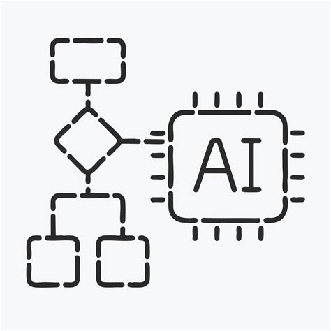 Ai Flowchart Process Diagram Illustrating Artificial Intelligence Decision Making Machine