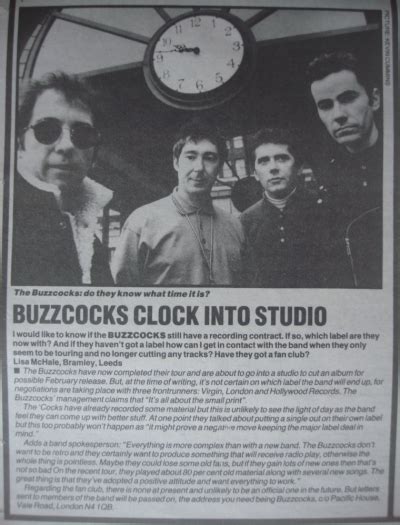 Buzzcocks Press 3rd November 1990 Manchester Digital Music Archive