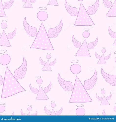 Seamless Female Angels Stock Vector Illustration Of Female 59203389