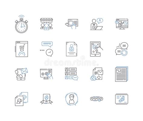 Operational Efficiency Line Icons Collection Streamlining
