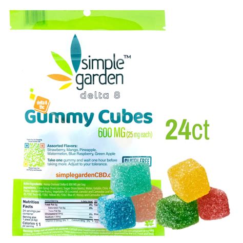 Simple Garden D8 Gummy Cubes 24 Count Future Elevation