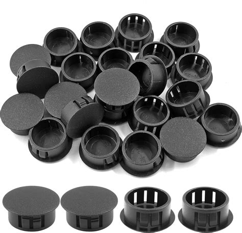 Moicstiy 30 Pcs Black Hole Plugs 78 Inch 22mm Plastic