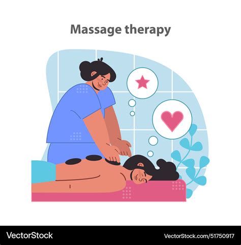 Revitalizing Massage Therapy Session Flat Vector Image