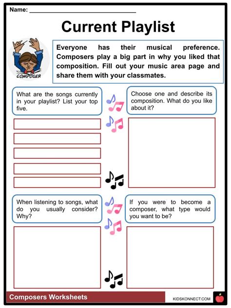 Music Composition Worksheet A2zworksheetsworksheet Of Picture