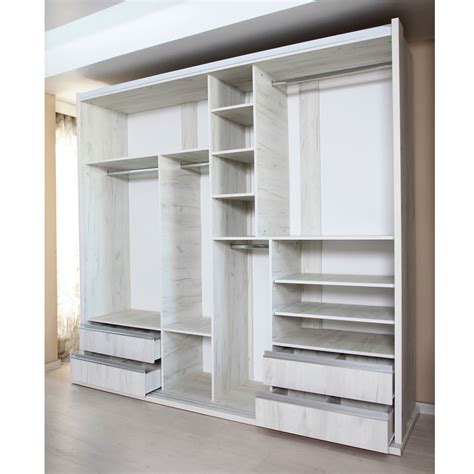 Dedeman Dulap Dormitor Opera L250h230 Alb Craft 2 Usi Glisante Cu Oglinda 250 X 65 X 230