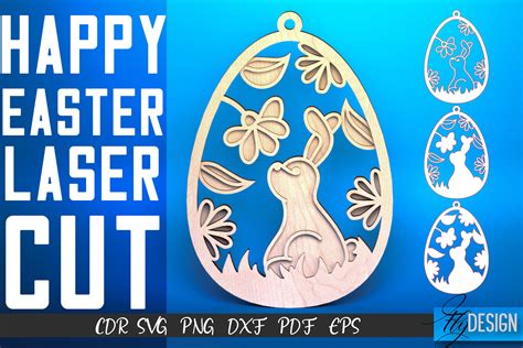 Happy Easter Egg Laser Cut Svg Easter Graphic By Flydesignsvg