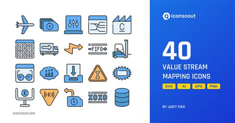 Value Stream Mapping Icon Pack 40 Free Download Miscellaneous Icons