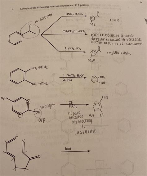 Solved 7. od time Complete the following reaction sequences. | Chegg.com