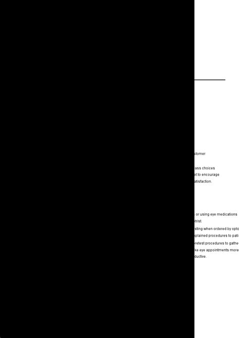 Optical Assistant Cv Examples And Templates Myperfectcv