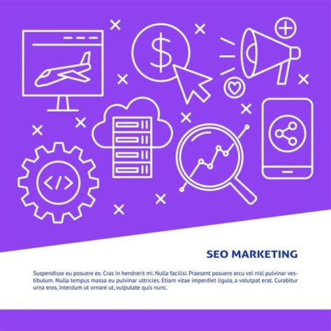 Premium Vector Seo Marketing Poster